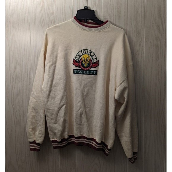 Tultex | Shirts | Vintage Looney Tunes Tweety Sweatshirt Crewneck Size L 9s Tan Made Usa Tultex ...
